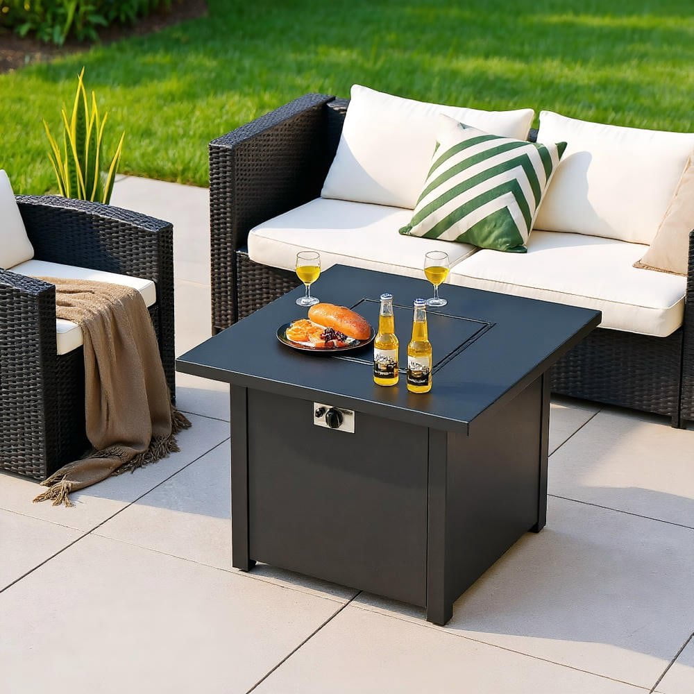 Resenkos Fire Pit Table, Fire Bowl Table,Outdoor Firepit Table,50 000 ...