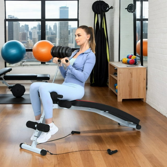 Resenkos Foldable Incline Decline Sit up Exercise Bench,Gym Bench ...