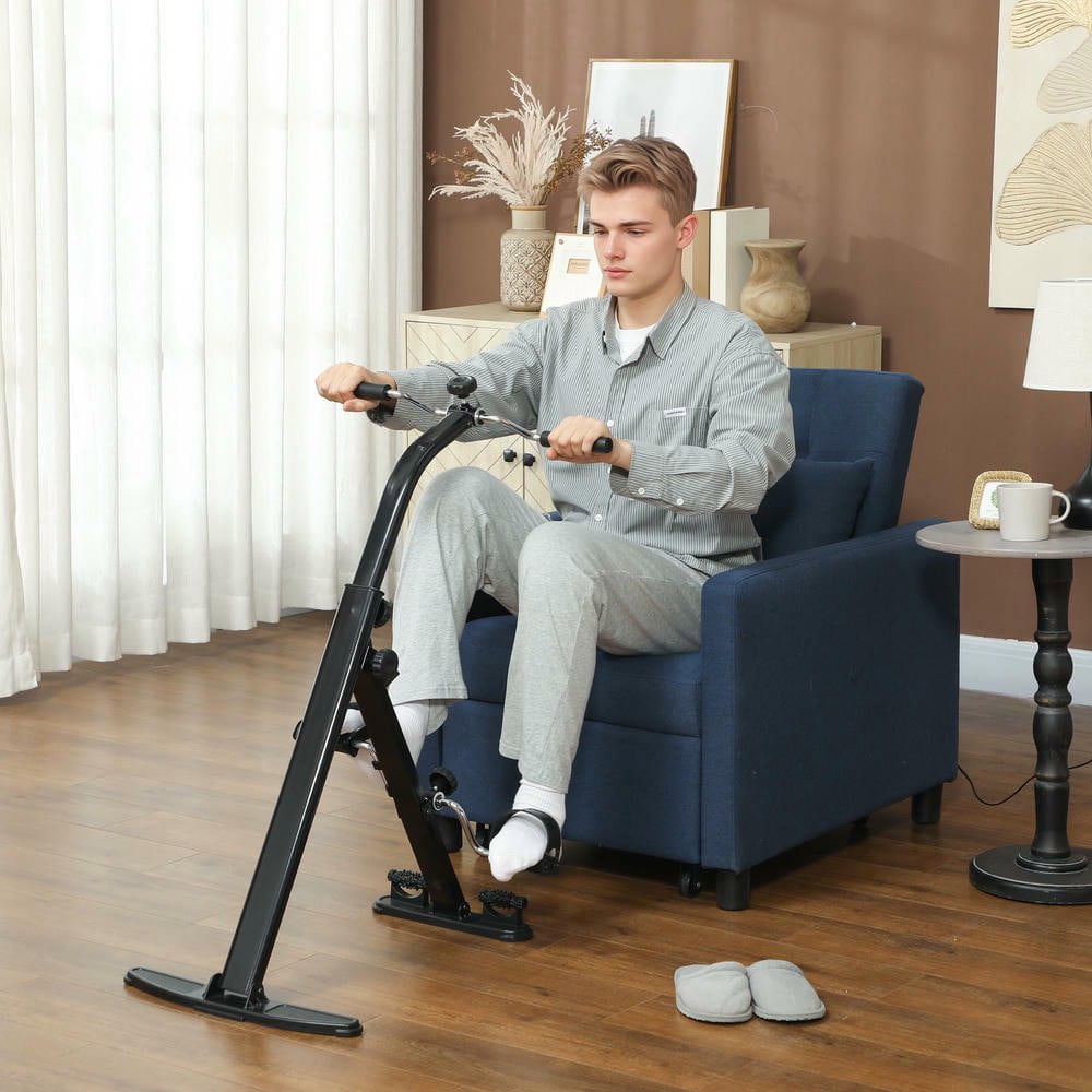 Resenkos Foldable Seated Pedal Exerciser, Leg Exercise Bike with LCD ...
