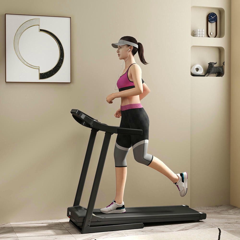 Resenkos Folding Treadmill, 1.5HP Electric Motorised Machine, 7.45 MPH ...