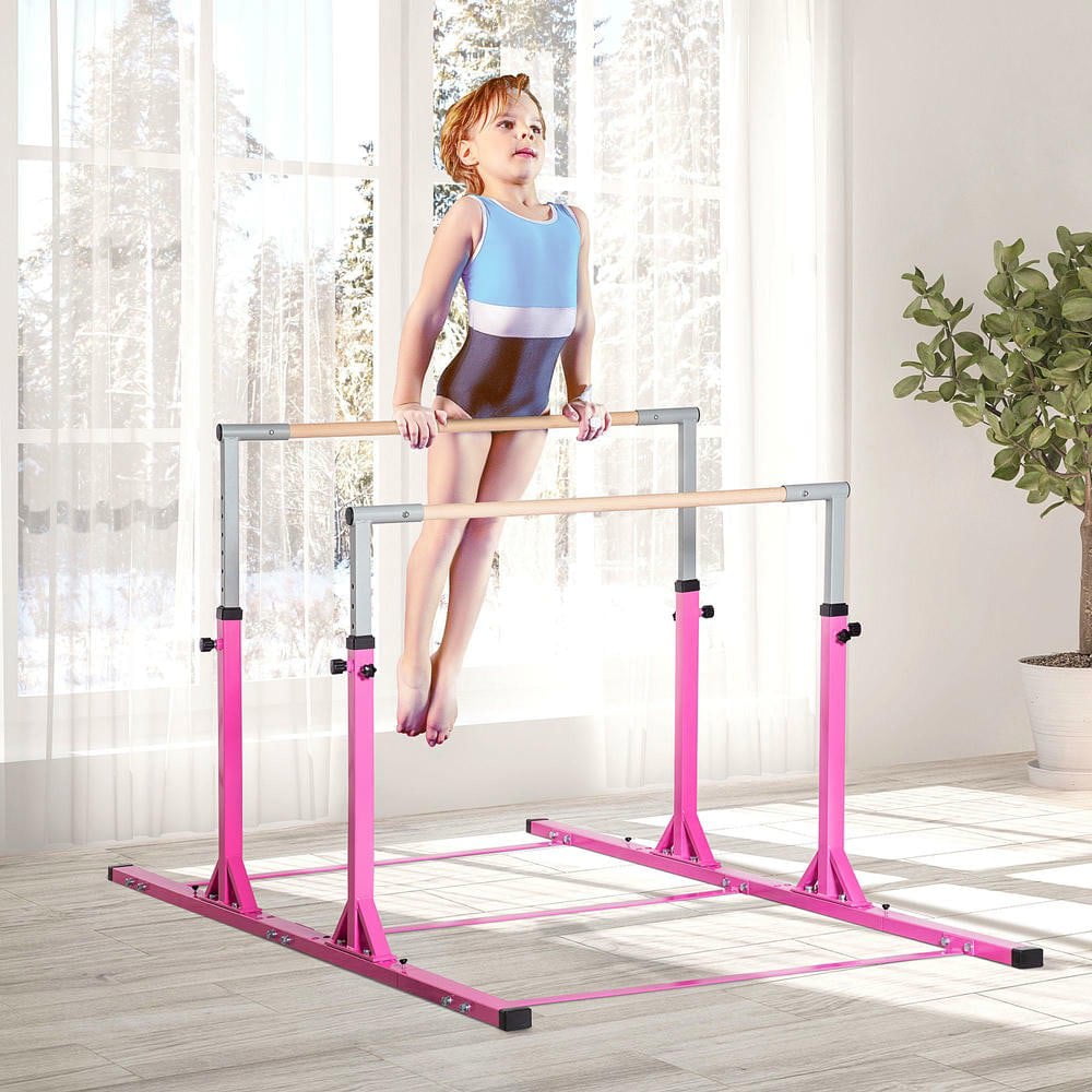 Resenkos Adjustable Junior Gymnastics Parallel Bars with 13 Height & 6 ...
