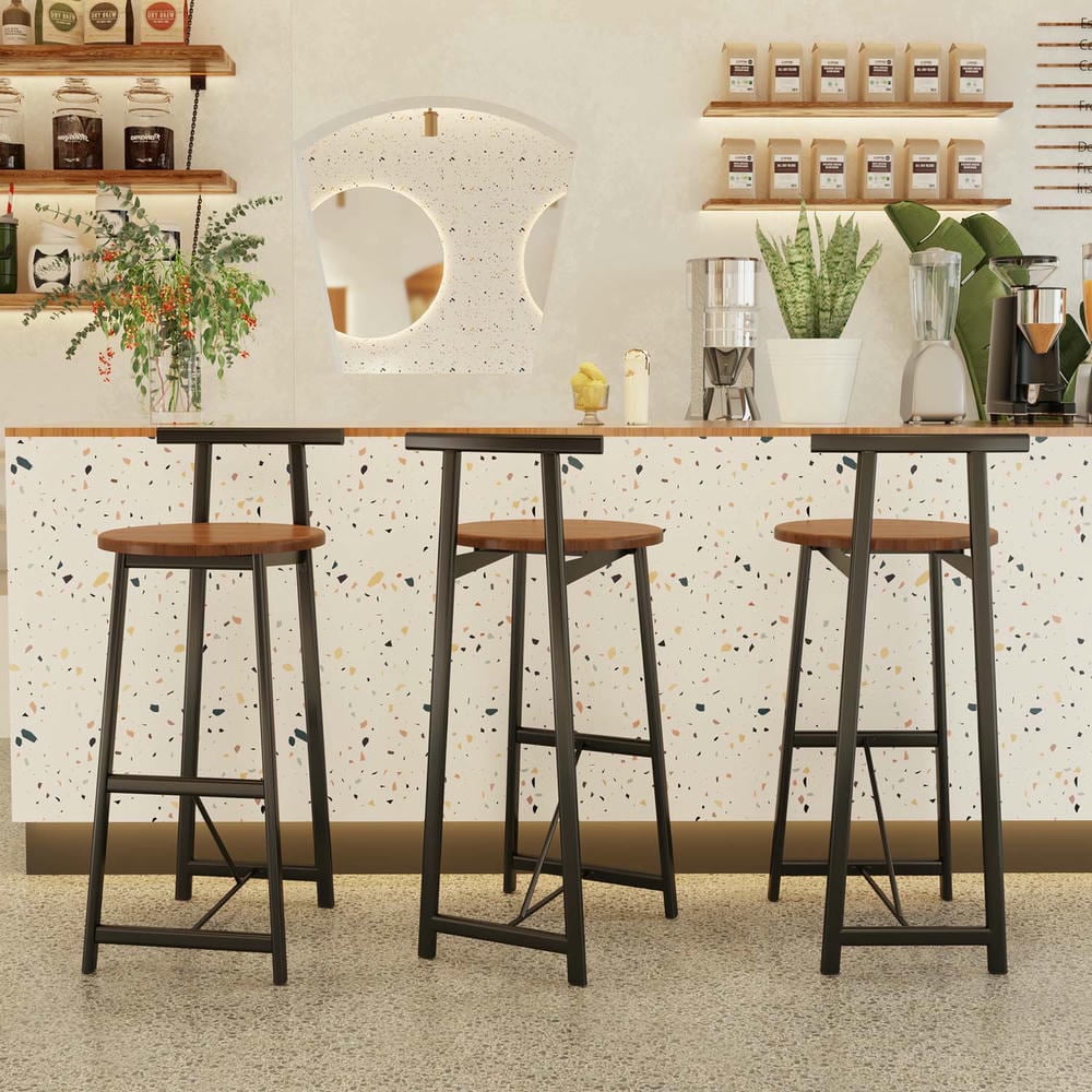 Resenkos Kitchen Counter Bar Chairs, Bar Stools,Bar Stool Set of 3 ...