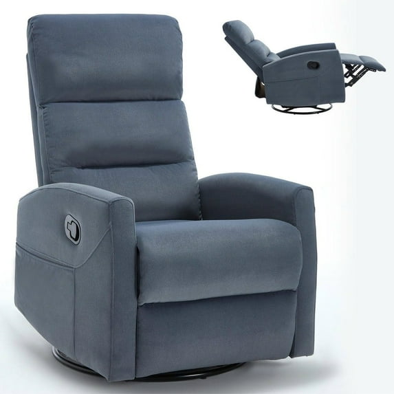 Resenkos Manual Rocker Recliner Chair with Swivel Base and 155° Recline ...