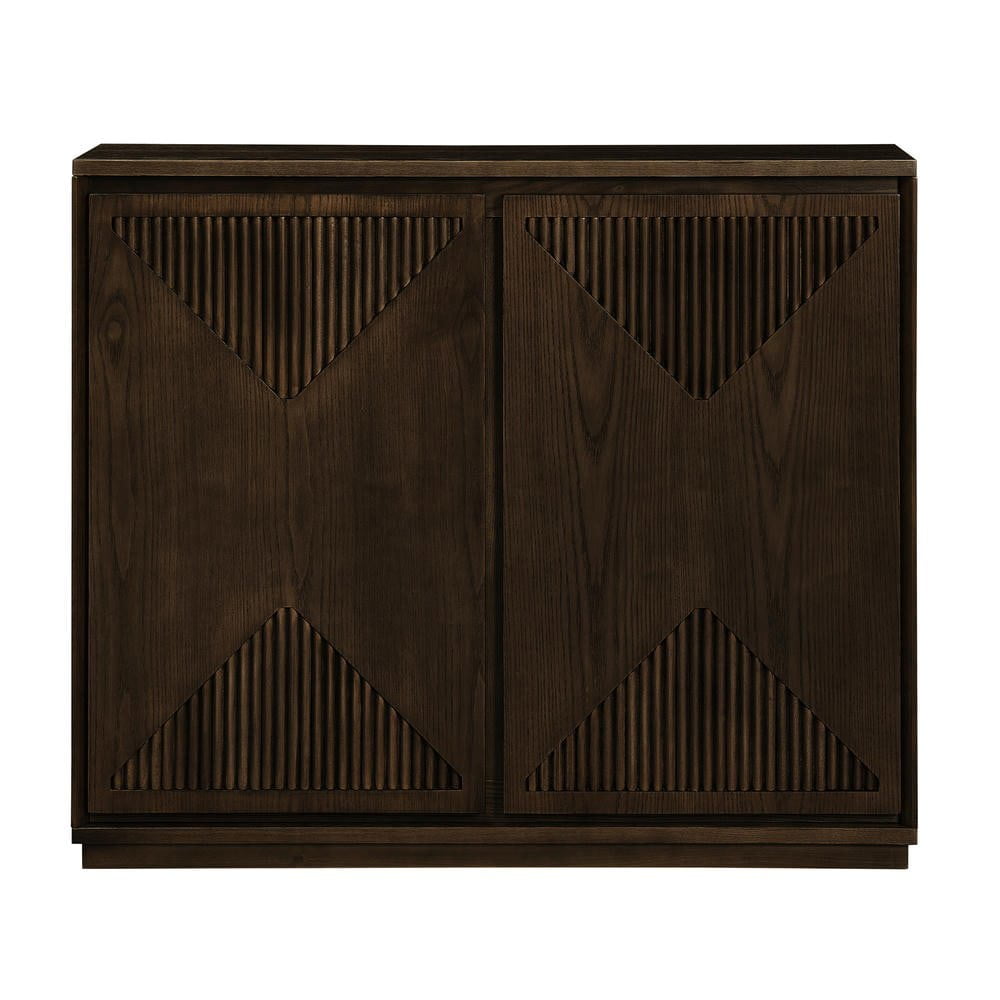 Resenkos Mid-Century Modern V-Shape Storage Cabinet, Narrow Buffet ...