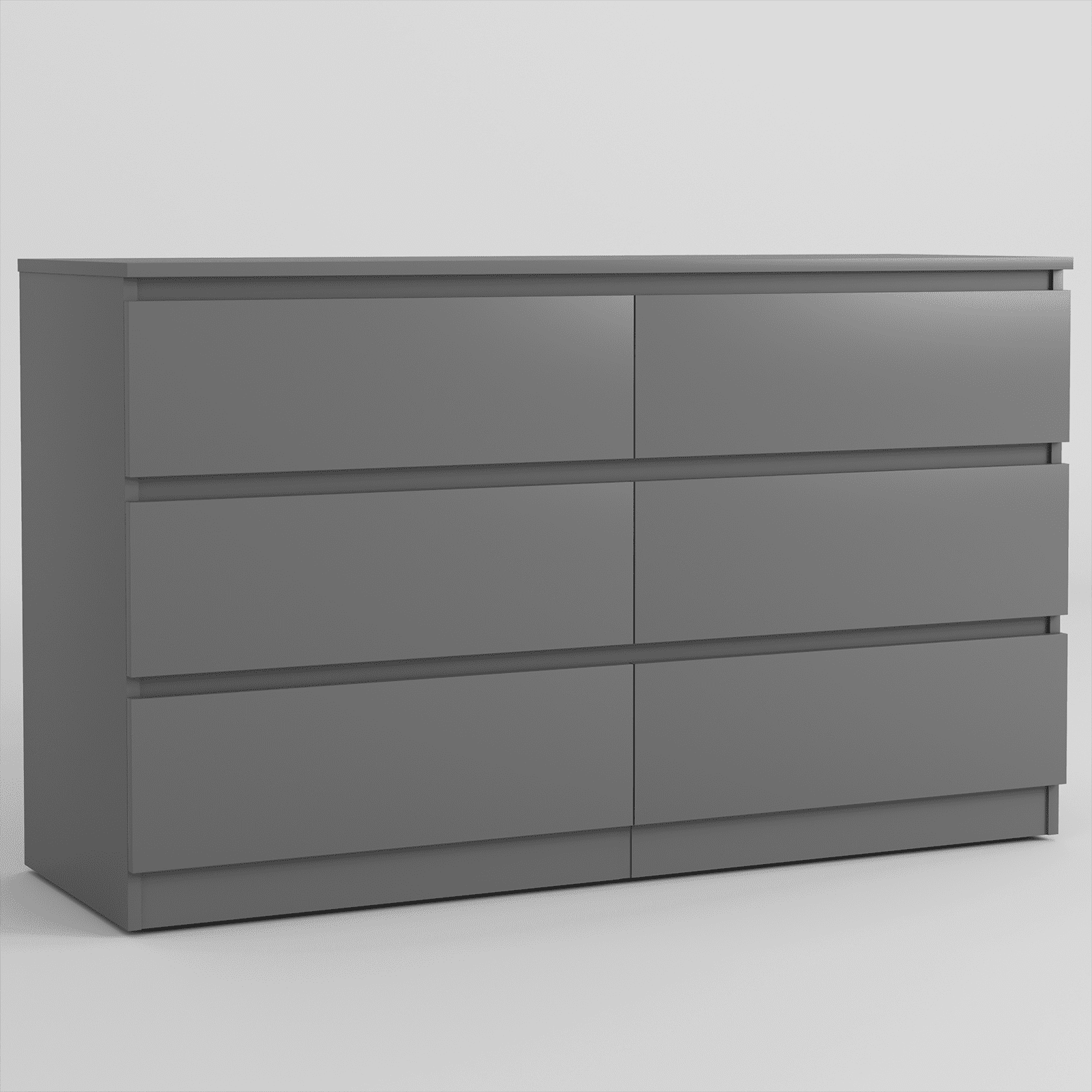 Resenkos Solid Furniture Modern Mid Century 6 Drawer Wide Dresser