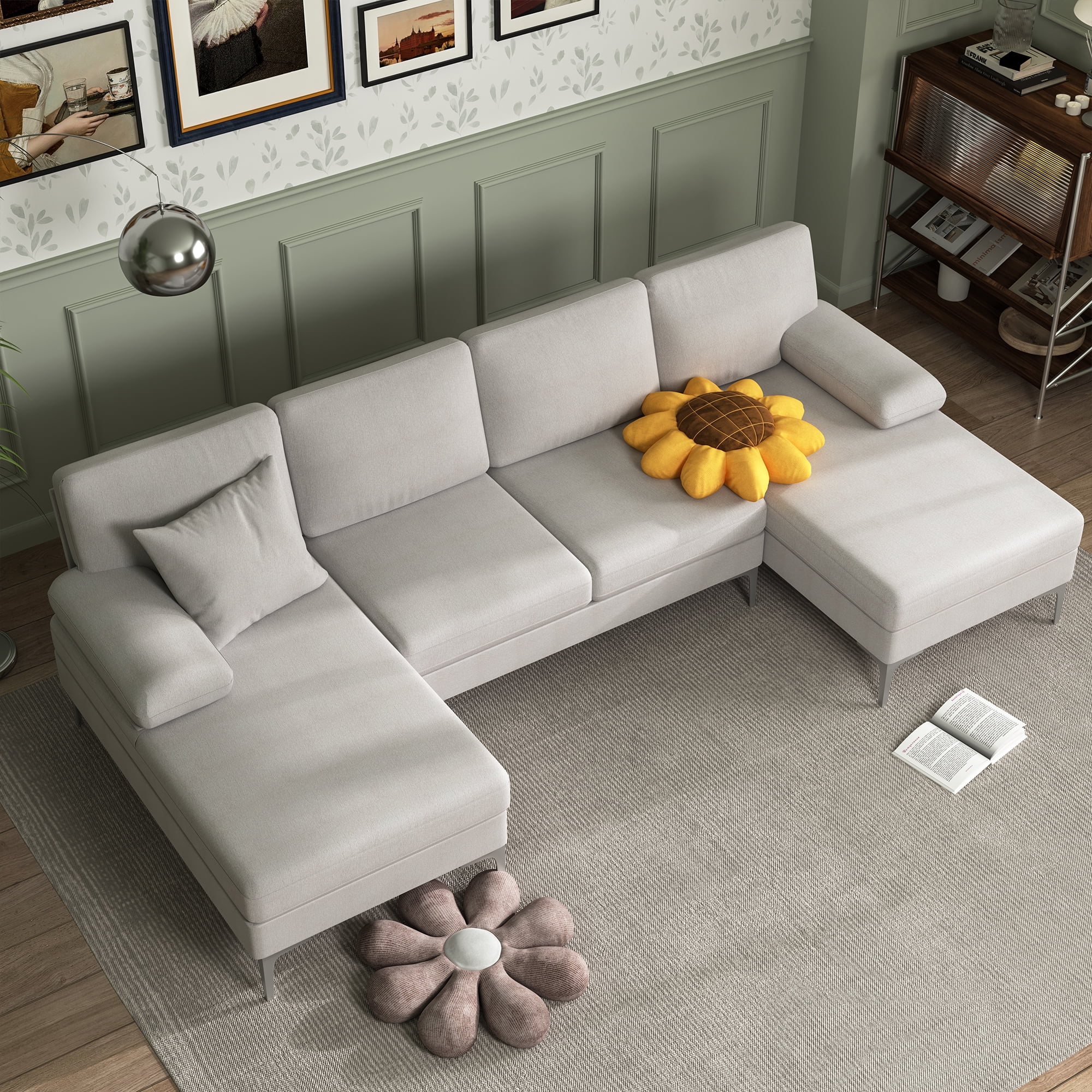 Resenkos Modular Sectional Sofa with Reversible Chaise, U-Shape ...