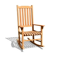CASTLECREEK Oversized Wooden Rocking Chair, Camping Rustic Wood Rocker ...