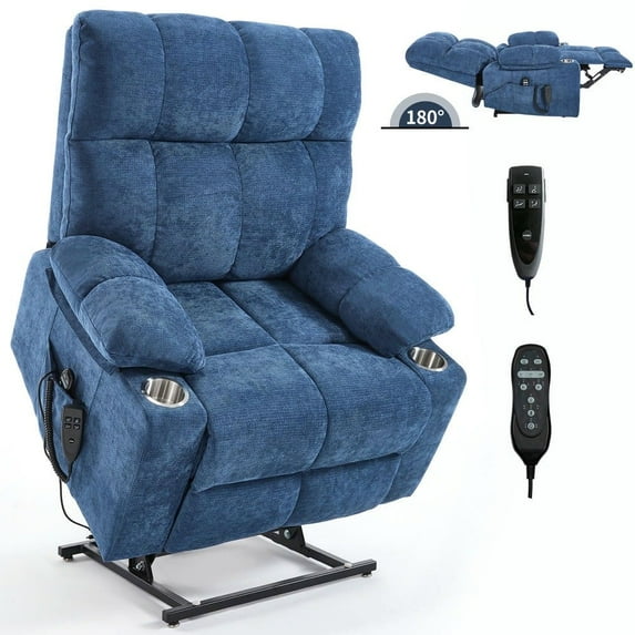 Resenkos Oversized Dual Motor Power Lift Recliner, 24.5" Wide Seat ...