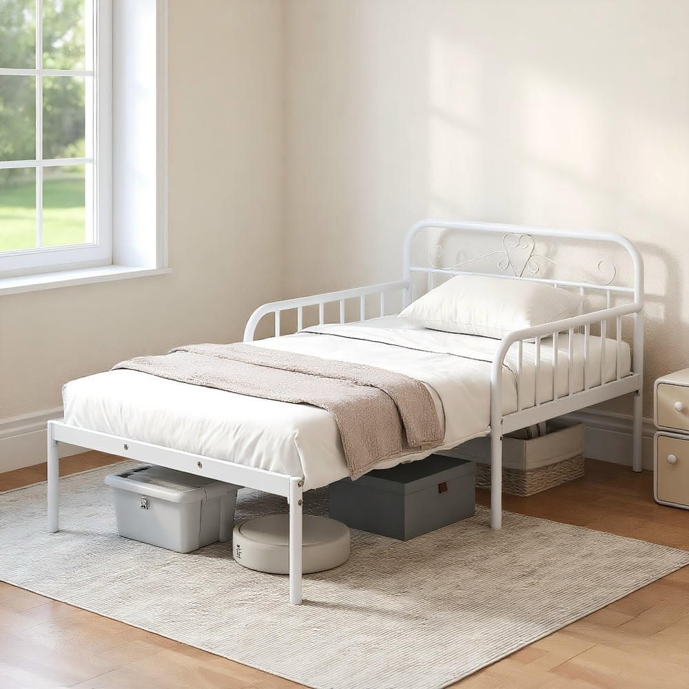 Resenkos Platform Bed Frame, Bedroom Bed Frame,Extendable Metal Daybed ...