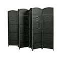 Resenkos Portable Wall Partition Room Separators, Black Metal Weave ...
