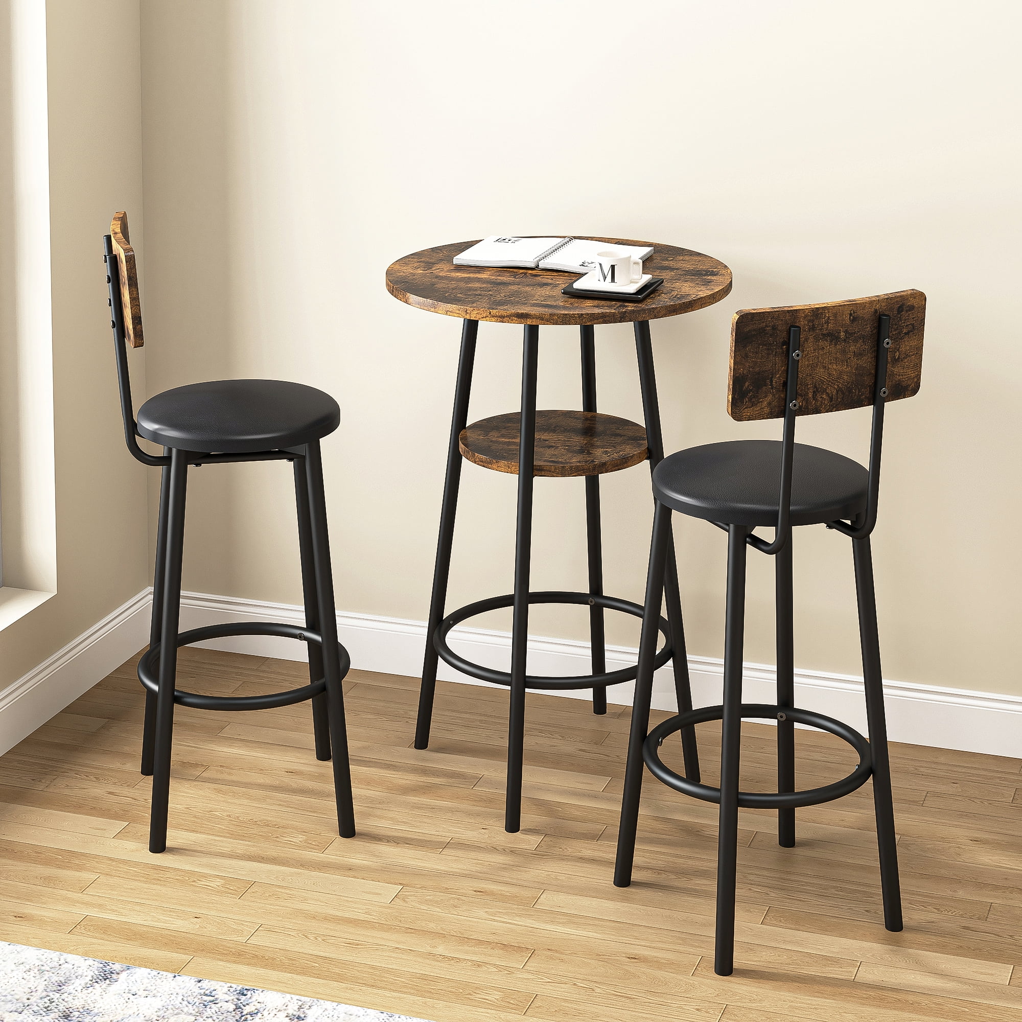 Resenkos Compact Dining Table Set with Storage for Small Apartment ...