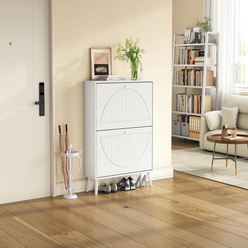 Resenkos Space Saving Tipping Bucket Storage Cabinet, Narrow Design ...