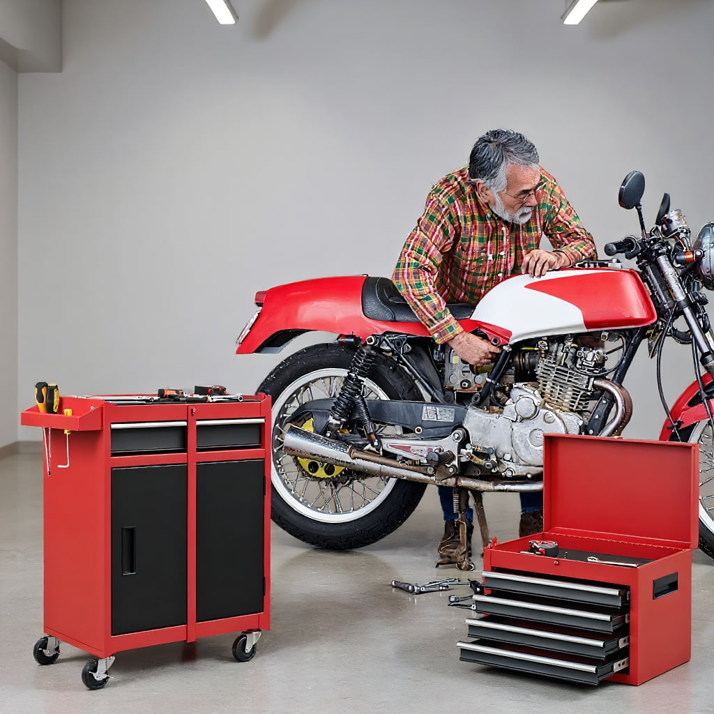 Resenkos Tool Box, Removable Cabinet Storage Tool Chest,2-in-1 Tool ...