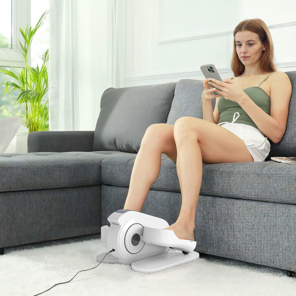 Resenkos Under Desk Elliptical Machine - Leg Exerciser for Seniors, LCD ...