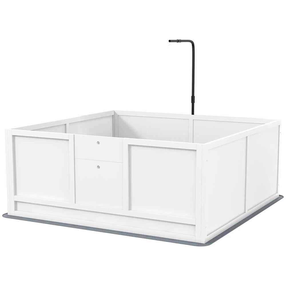 Resenkos Whelping Box for Puppies with Pee Pad, Pig Rail, Adjustable ...