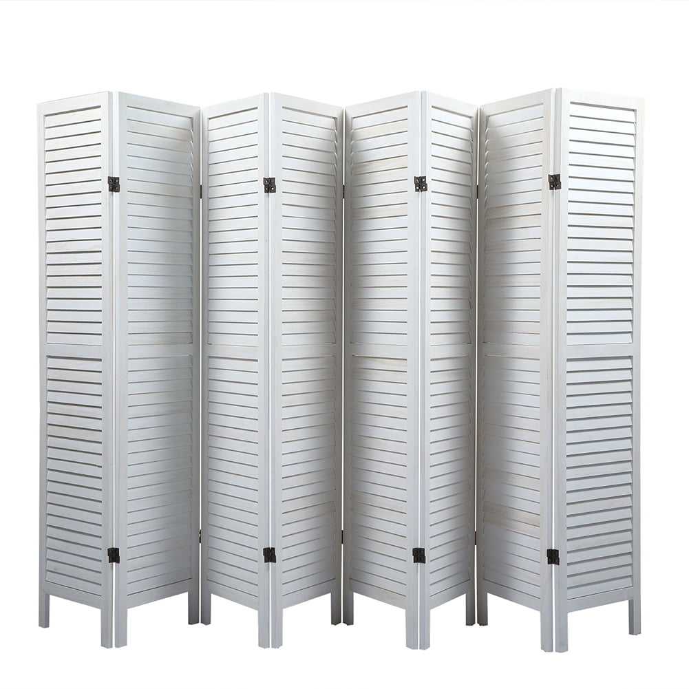 Resenkos Wood Room Dividers with 8 Panels for Indoor Room, Portable ...
