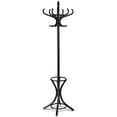 Resenkos Wood Standing Hat Coat Rack with Umbrella Stand-Black, Tree ...