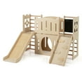 Resenkose 8-in-1 Wooden Toddler Indoor Playground, Natural Wood Play ...