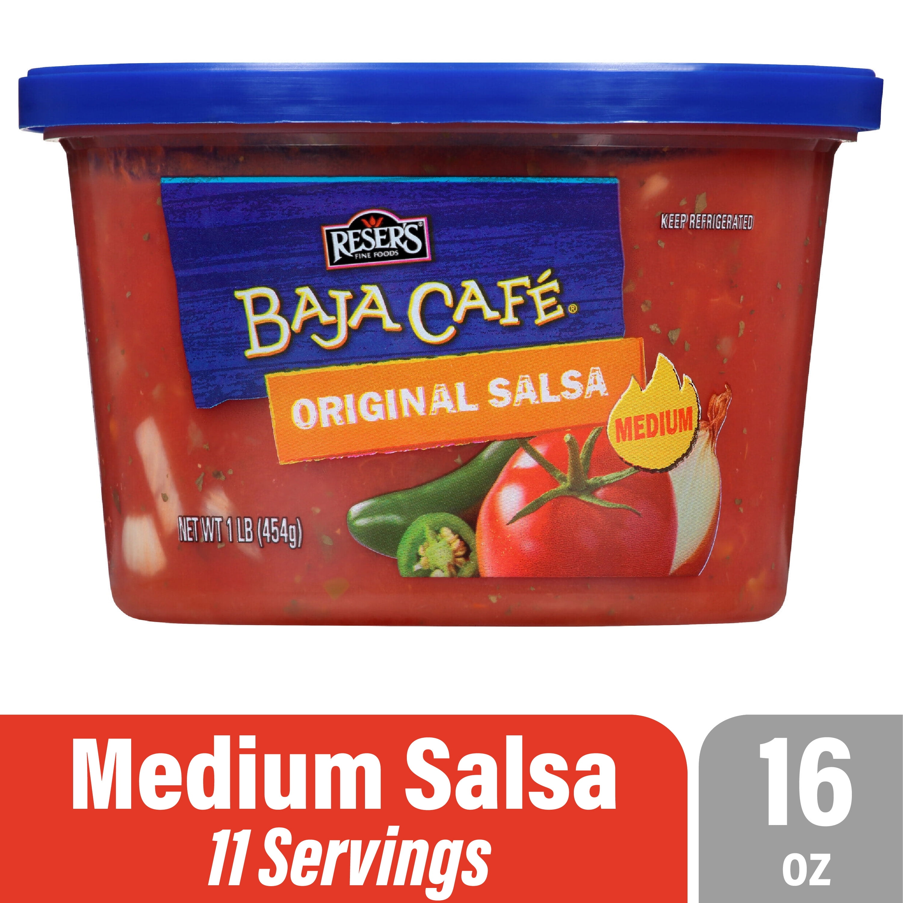 Reser's Baja Cafe Medium Original Salsa, 16 oz Tub (Refrigerated ...
