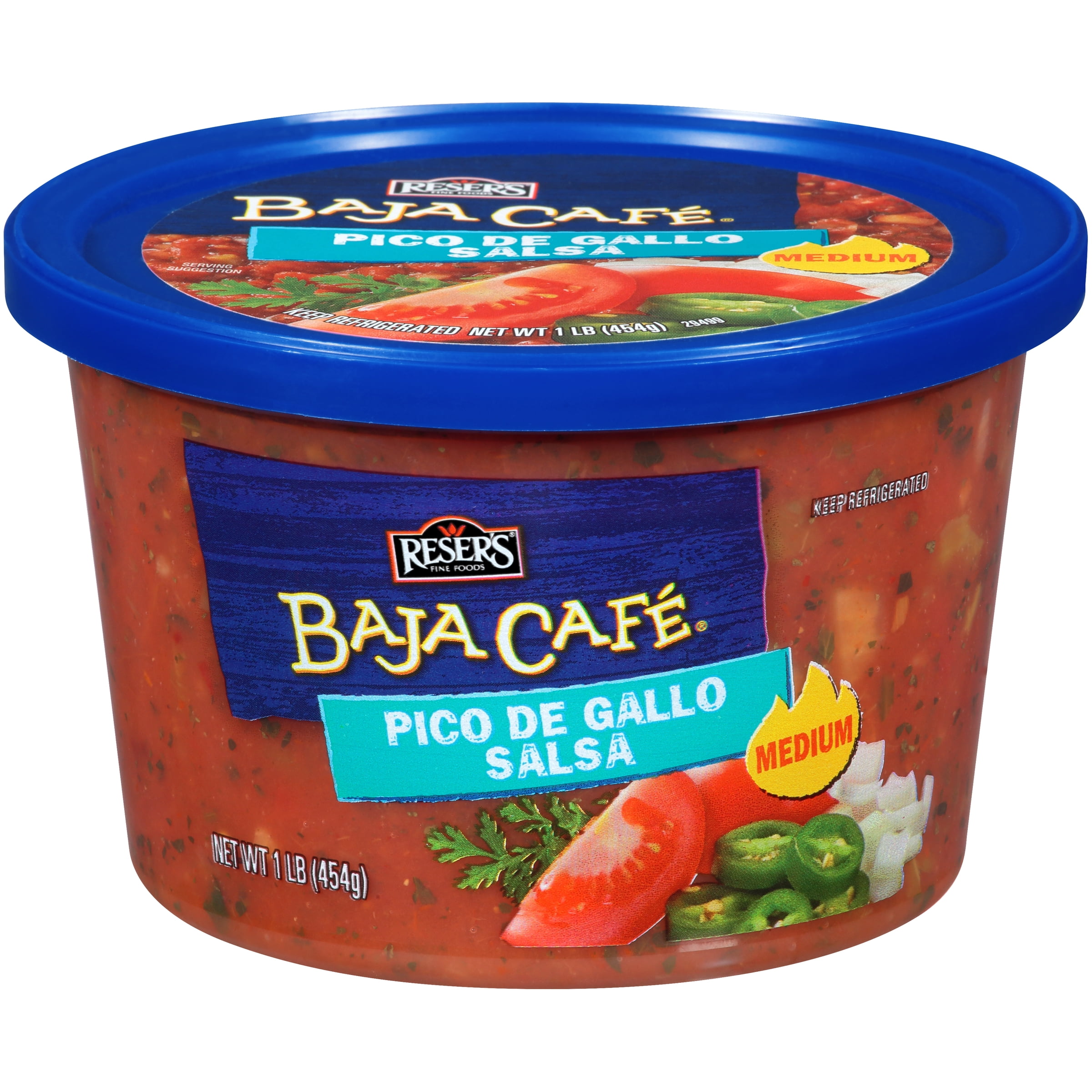 Reser's Baja Cafe Medium Pico De Gallo Salsa, 16 oz Tub (Refrigerated ...