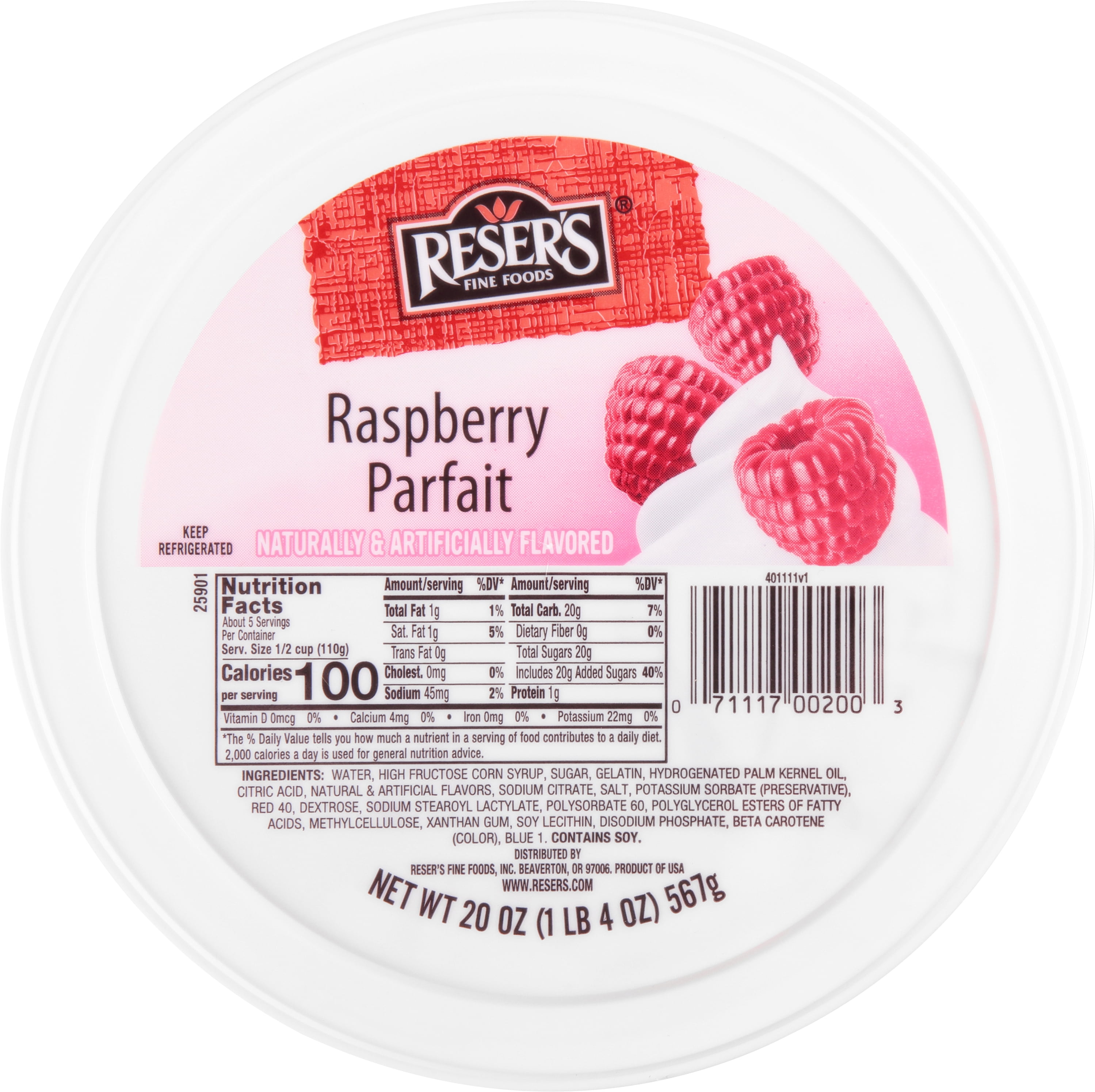 Reser's Fine Foods Raspberry Parfait, 20 oz Tub (Refrigerated ...