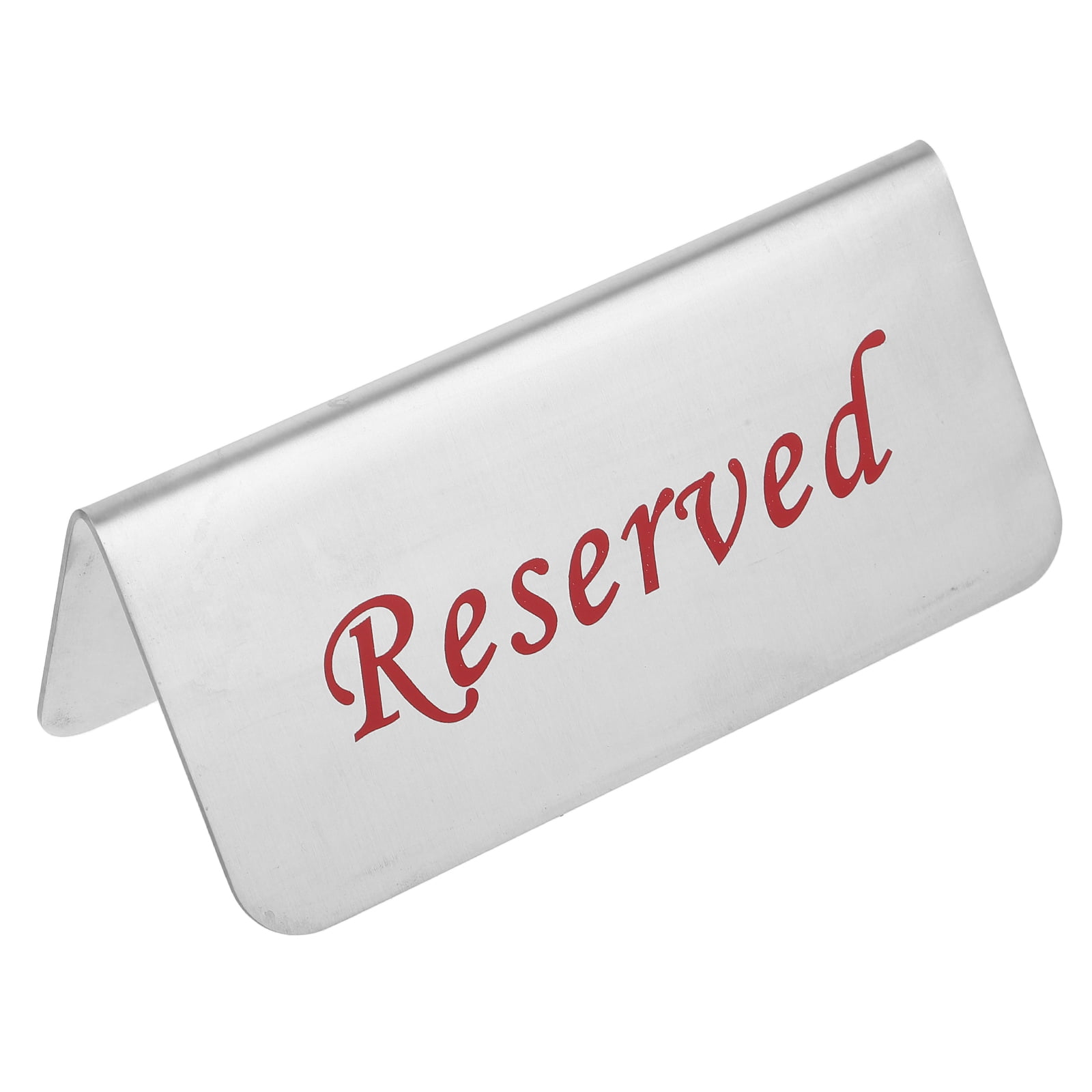 Stainless Steel Reserved Table Sign for Restaurants Decor Silver Double ...