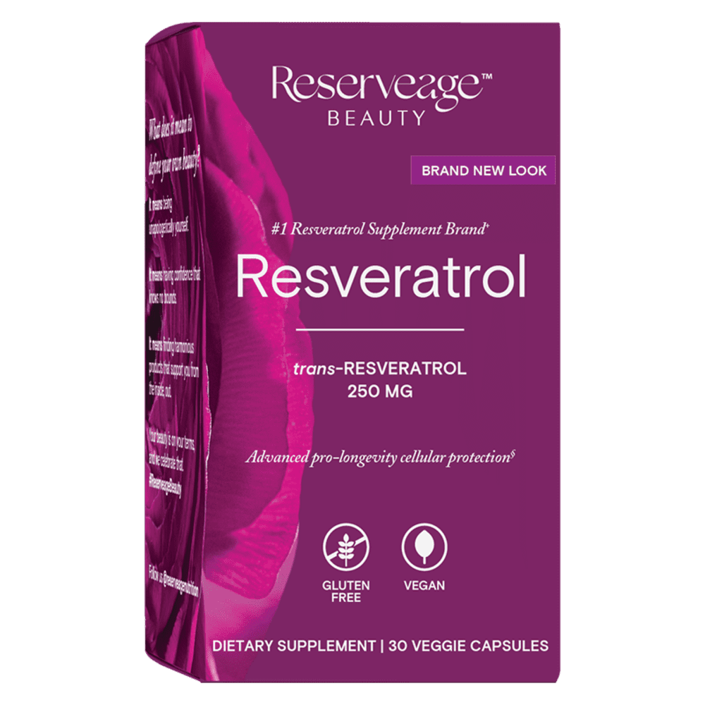 Reserveage Beauty Resveratrol Veggie Capsules, 250 mg, 30 CT - Walmart.com
