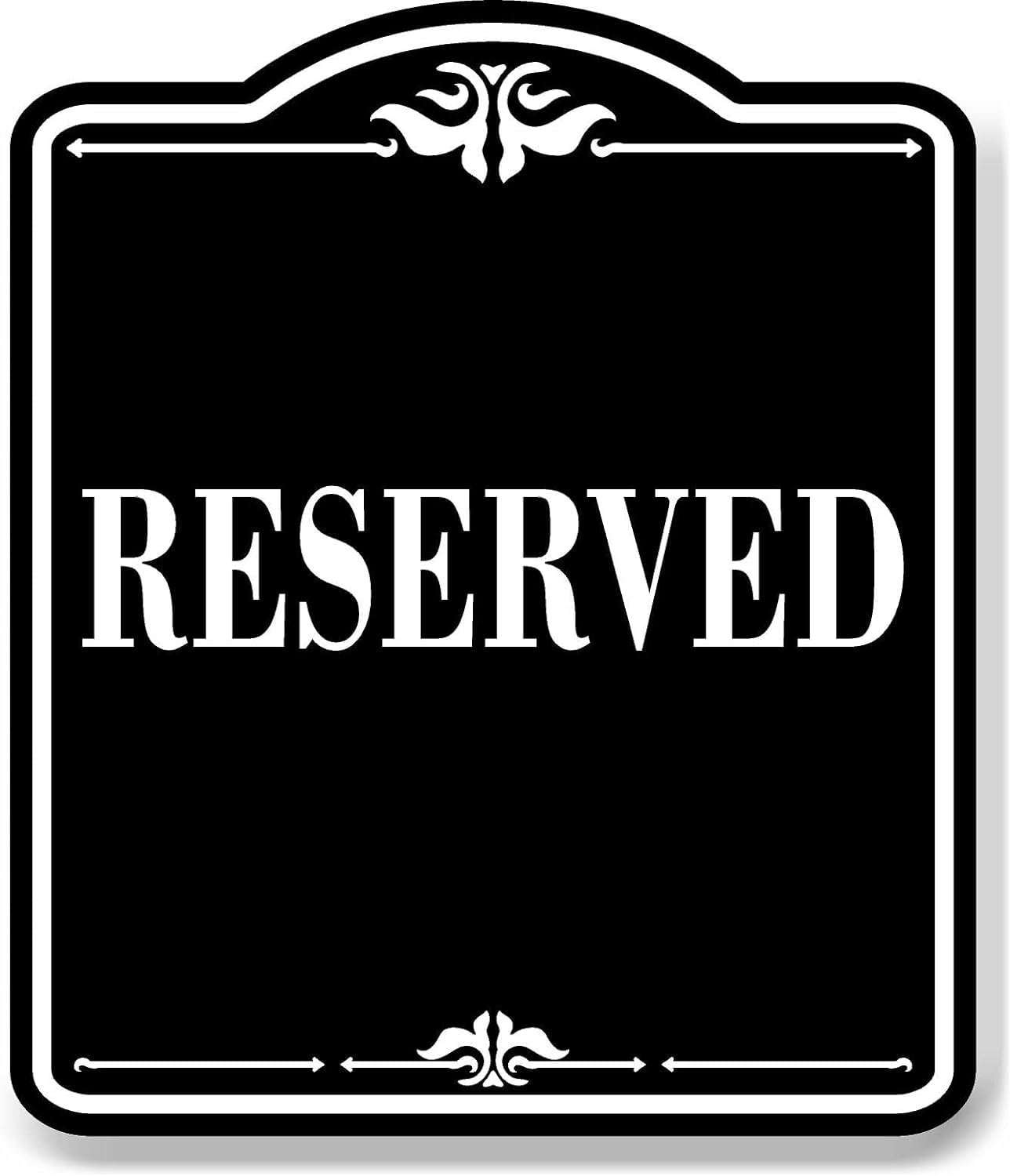 Reserved BLACK Aluminum Composite Sign, 20"x24" - Walmart.com