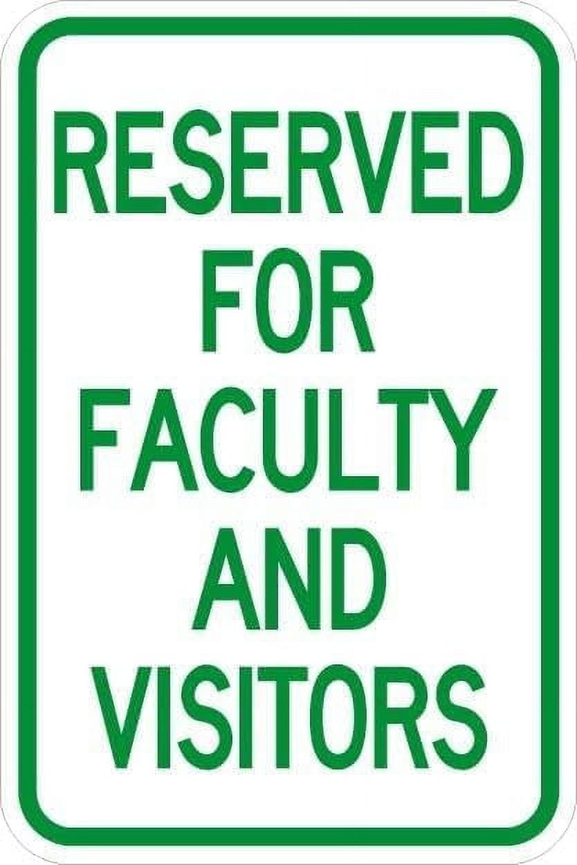 Reserved for Faculty and Visitors Signs Parking Signs Metal Sign Tin ...