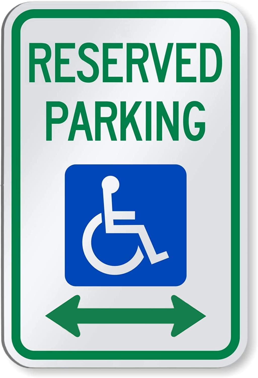 Reserved Handicap Parking Sign - State Permit Required Sign 12 x 18 ...