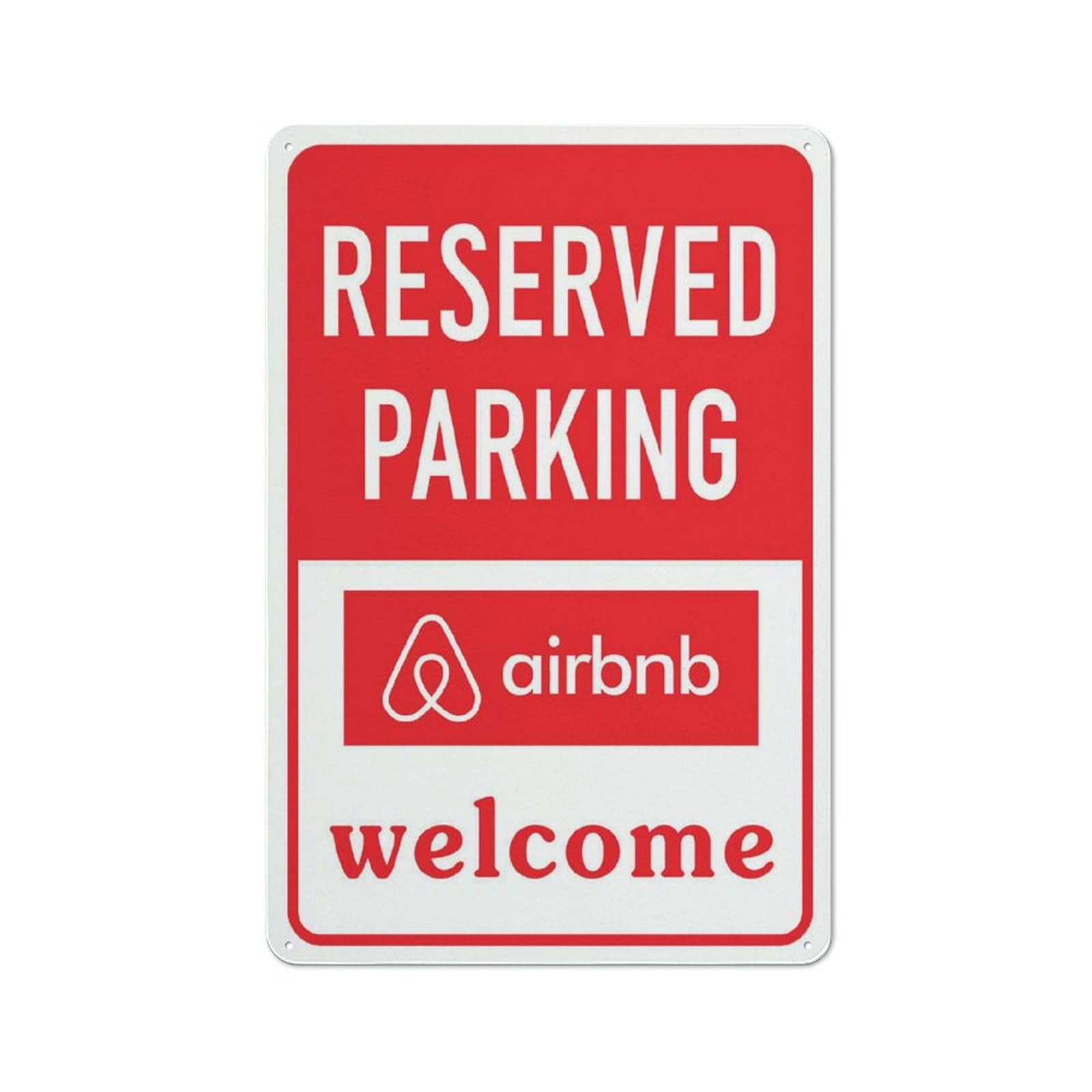 Reserved Parking Airbnb Welcome Sign Metal Signs Sign Pre-Drilled Holes ...
