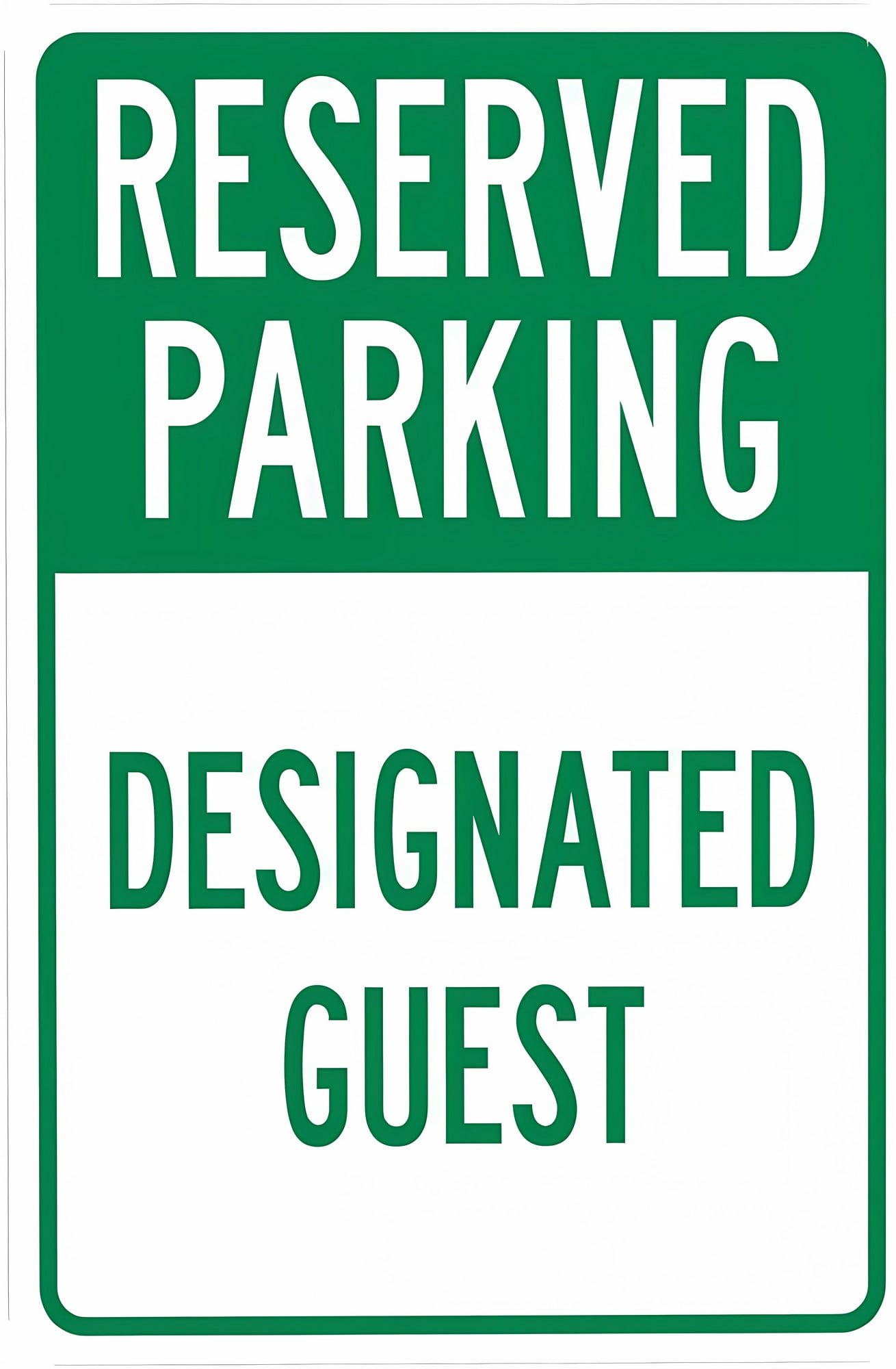 Reserved Parking Designated Guest Warning Sign - 8"x12", Security Metal ...