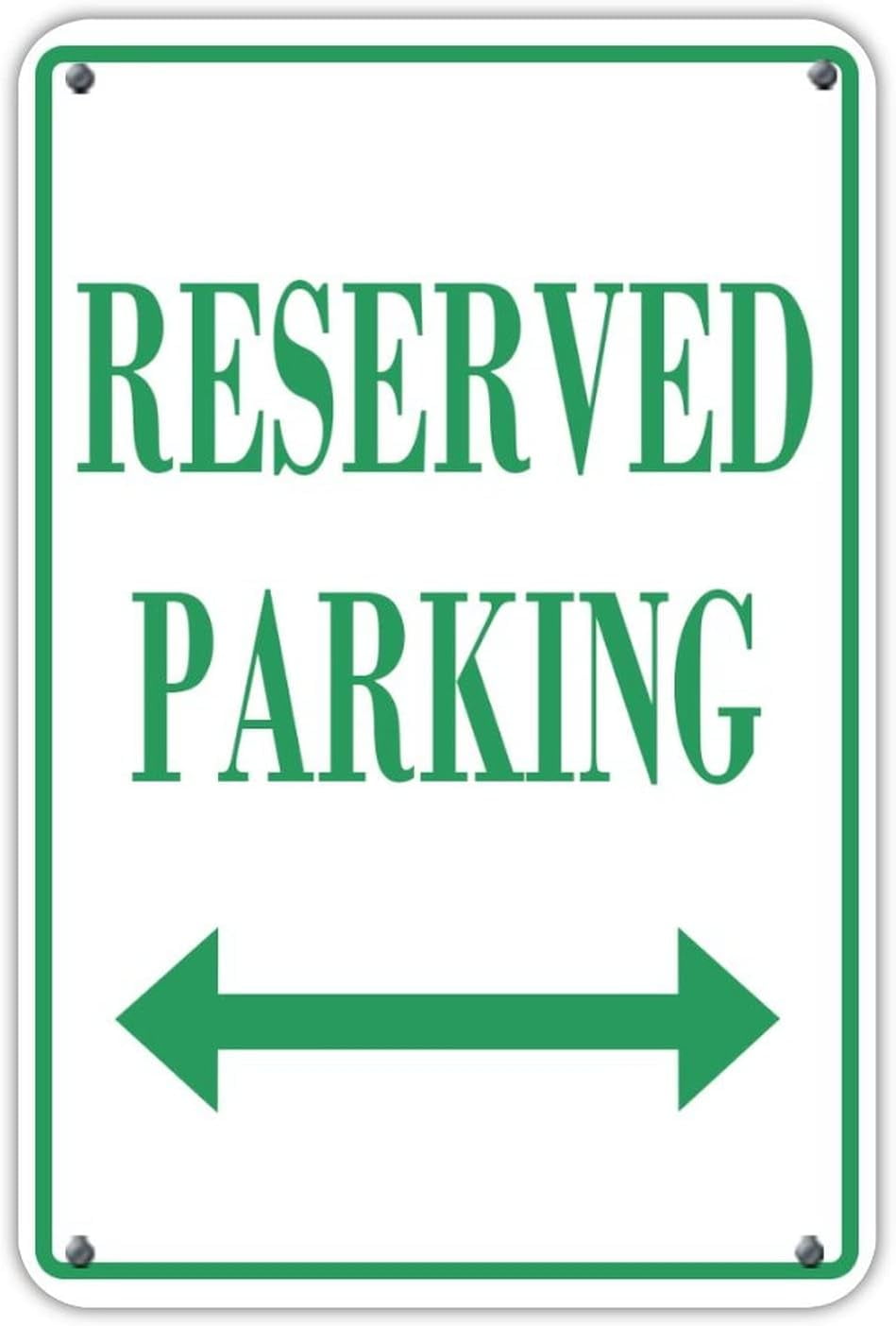 Reserved Parking Metal Sign with Arrow Driveway Sign Green Garden Decor ...