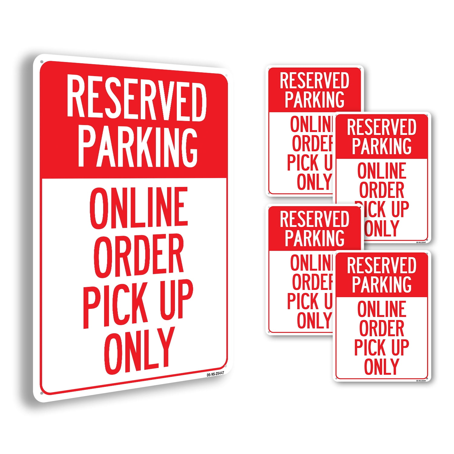 Reserved Parking Online Order Pick Up Only Public Safety Rigid Plastic ...