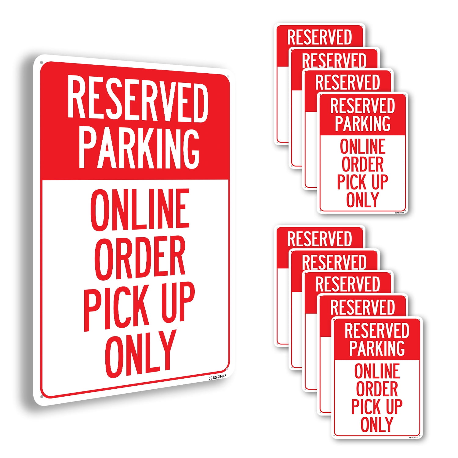 Reserved Parking Online Order Pick Up Only Public Safety Rigid Plastic ...