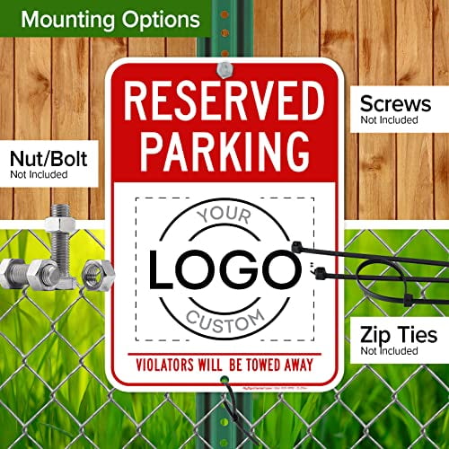 Reserved Parking Sign, Custom Parking Signs for Business, Violators ...