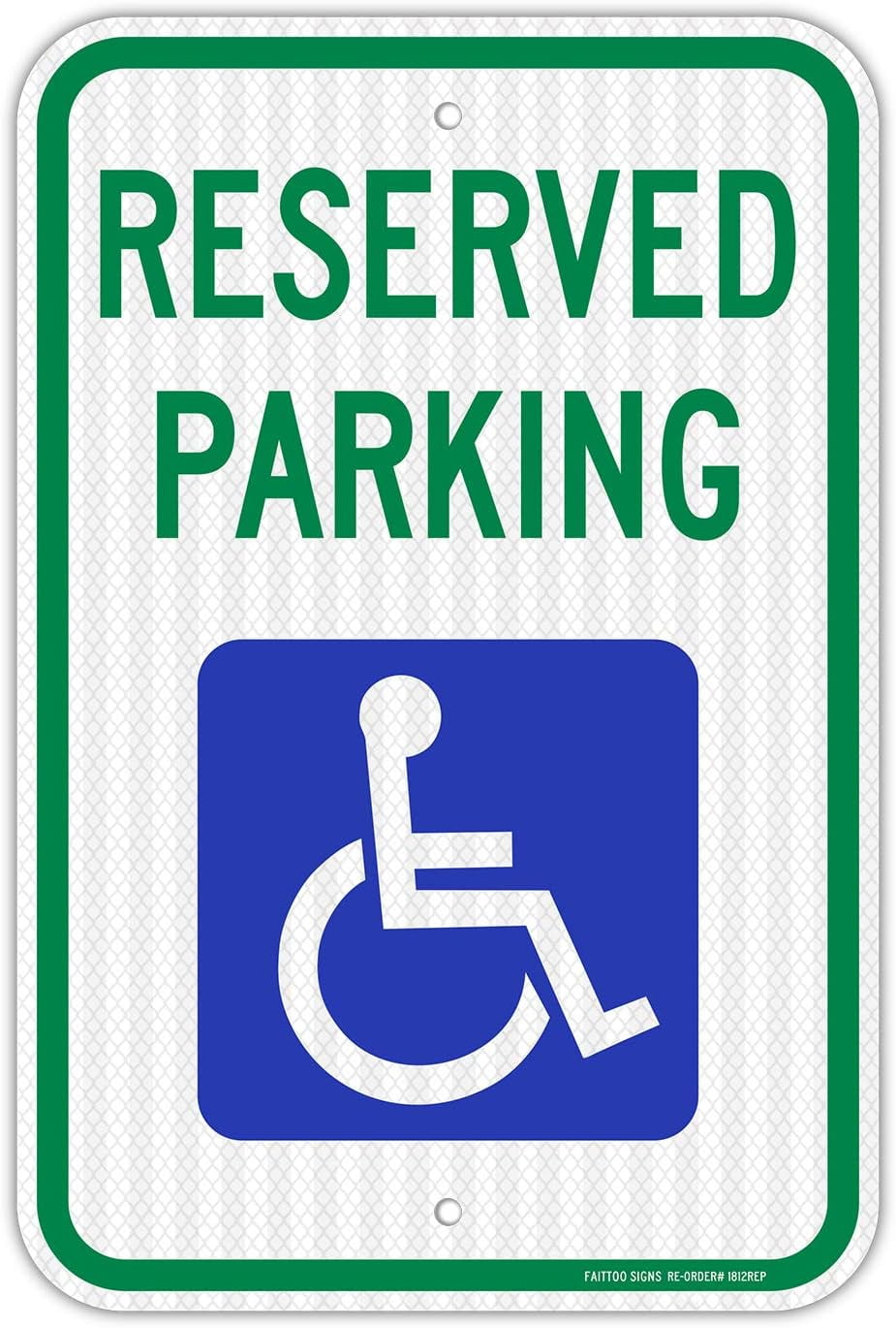 Reserved Parking Sign, Handicap Parking with Picture of Wheelchair Sign ...