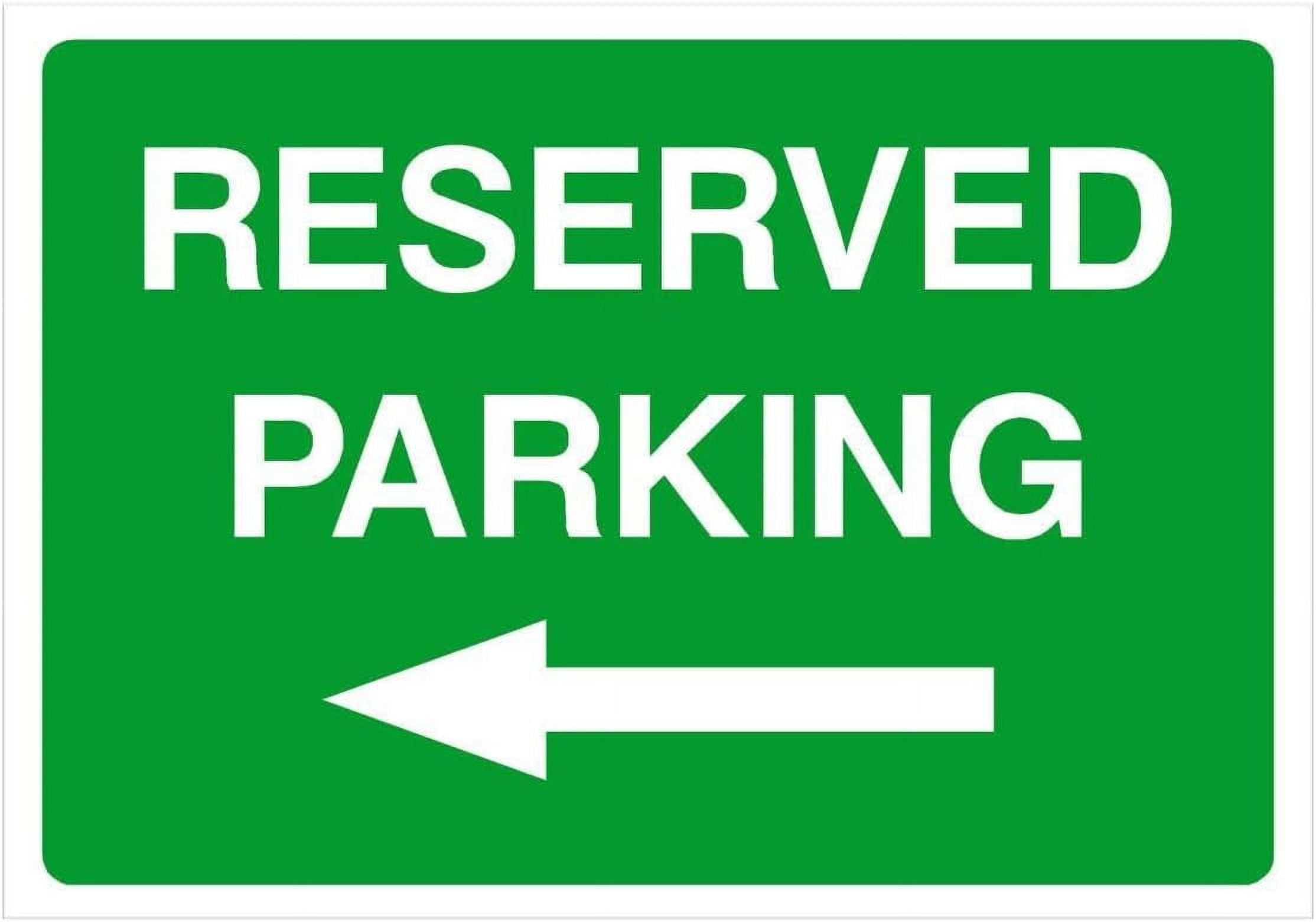 Reserved Parking Sign Left Arrow Parking Signs & Permits Metal Sign Tin ...