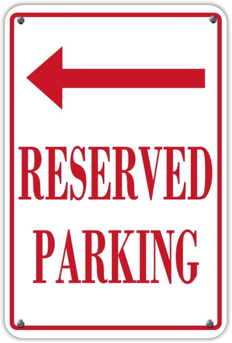 Reserved Parking Sign Red with Arrow Notice Warning Sign Indoor Outdoor ...