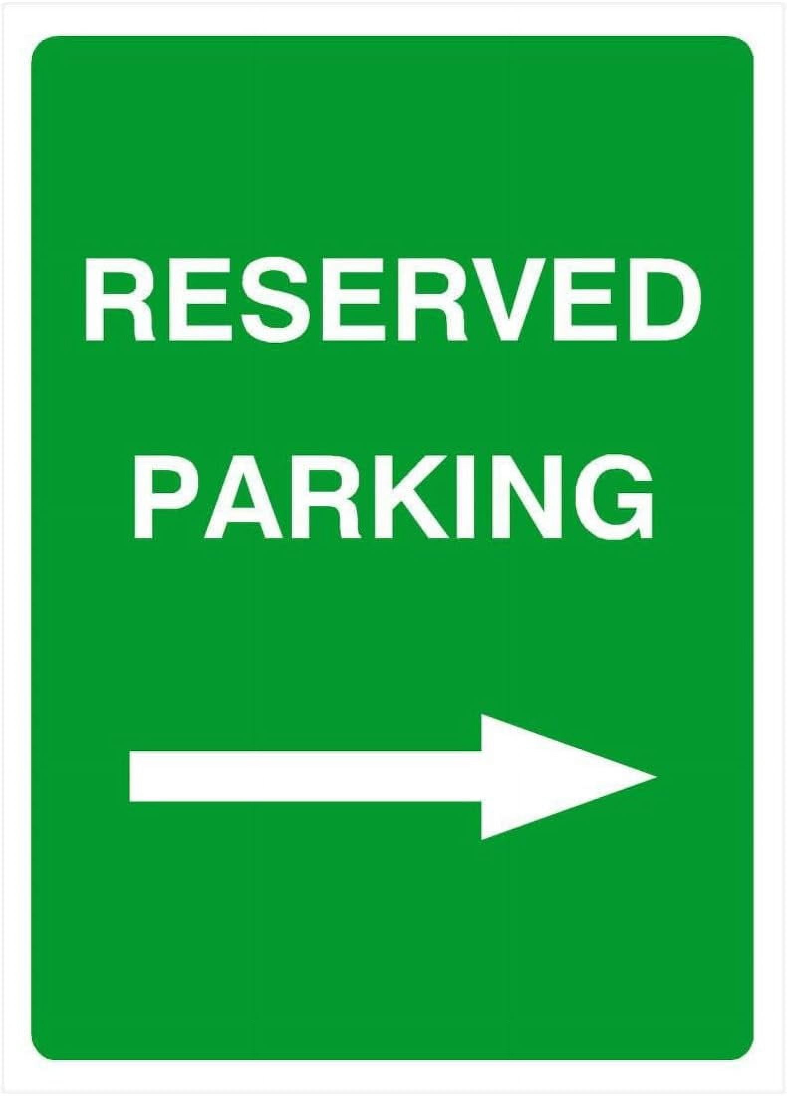 Reserved Parking Sign Right Arrow Parking Signs & Permits Metal Sign ...