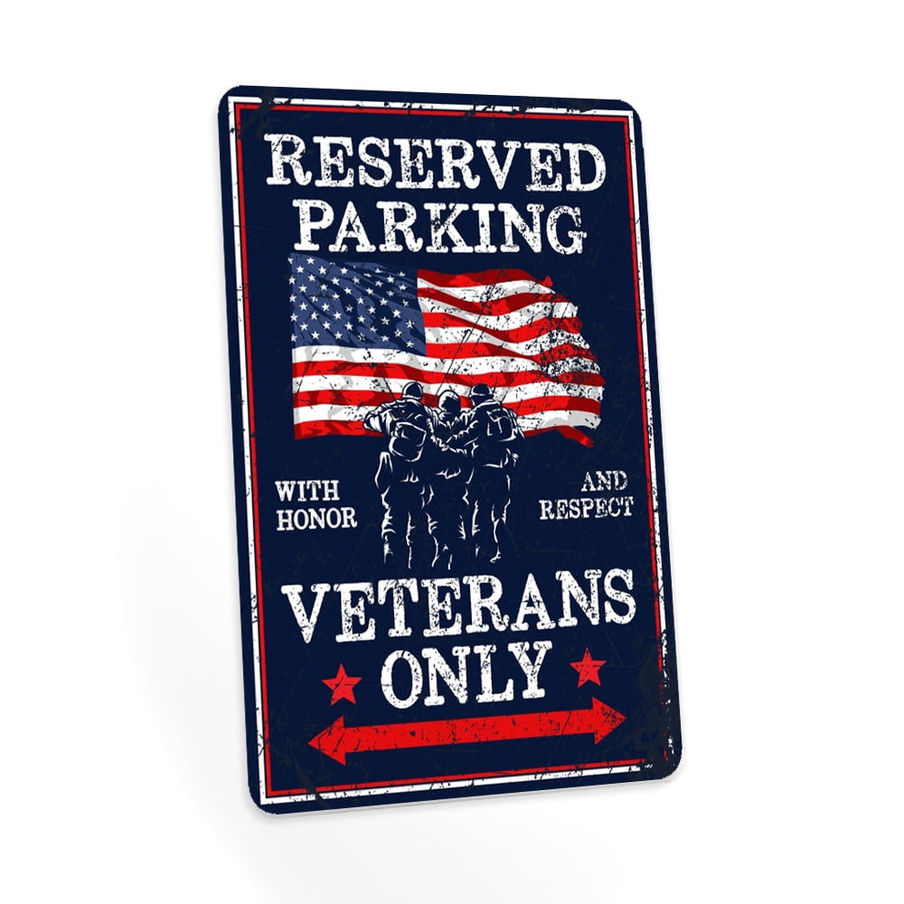 Reserved Parking Veterans Only, Gifts for Veterans, Parking Sign, Signs ...