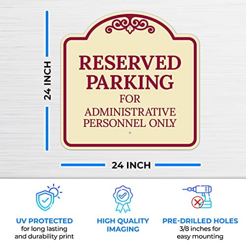 Reserved Parking for Administrative Personnel Only Décor Sign, Green ...