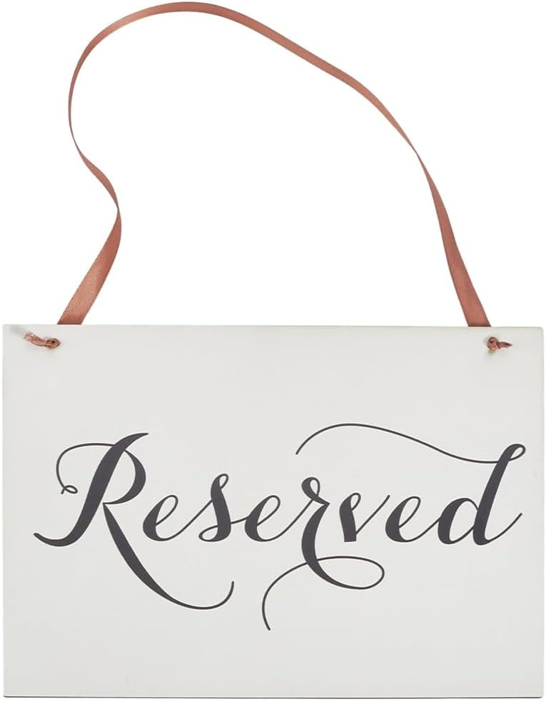 Reserved Seating Signs Wood Reserved Hanging Sign with Rope Special ...