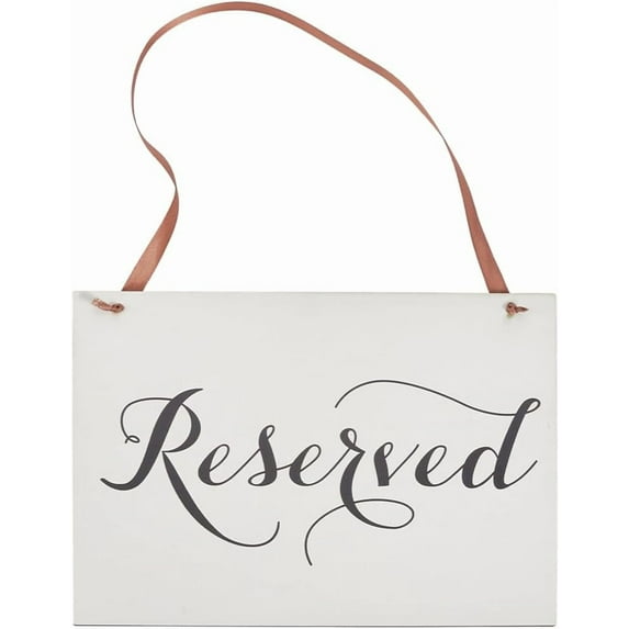 Reserved Seating Signs Wood Reserved Hanging Sign with Rope Special ...