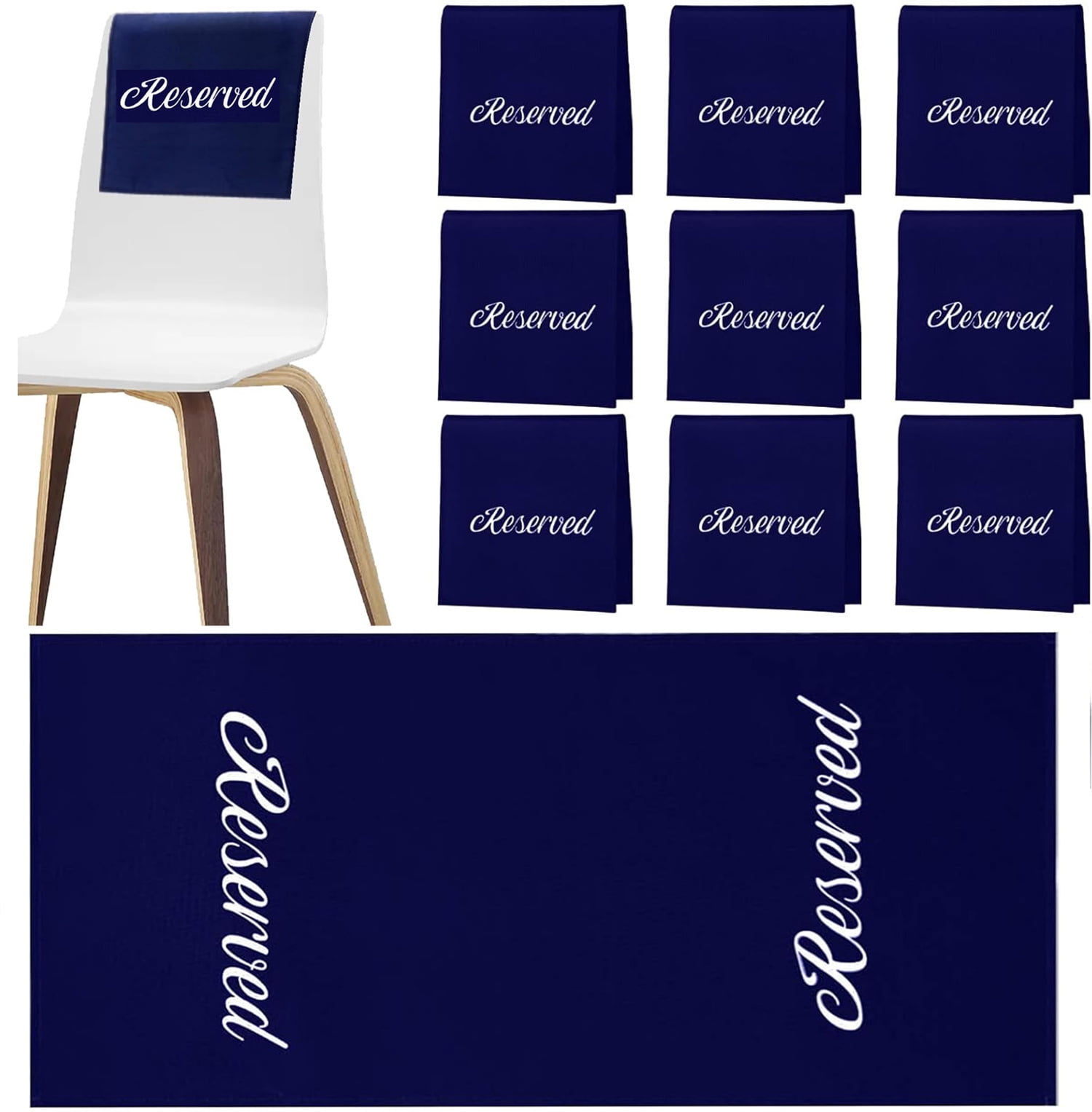 Reserved Signs for Pews,Happon 12 Pieces 22 inch Reserved Pew Cloths ...