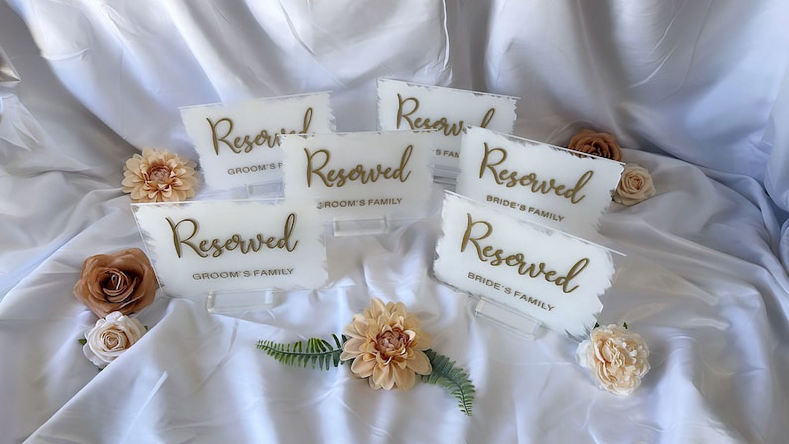 Reserved Signs for Wedding | Reserved for Bride's Family | Reserved for ...