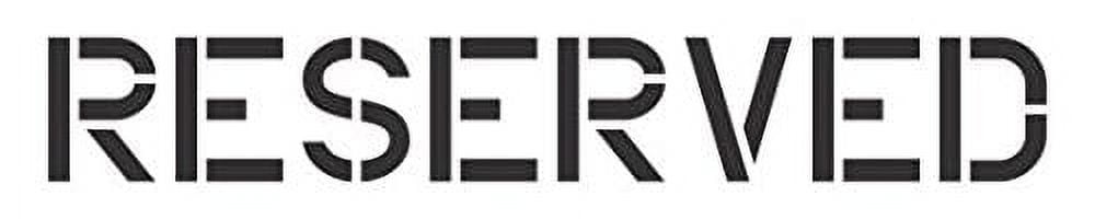 Reserved Stencil | 12 inch Letters | 60 mil Standard Grade | Paint ...