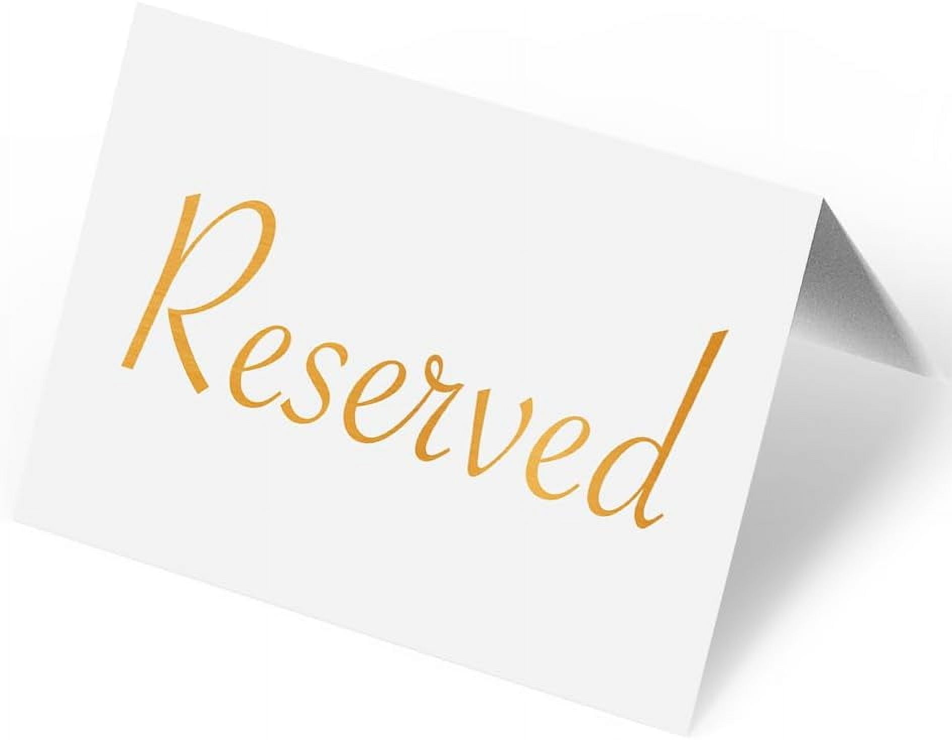 Reserved Table Signs for Wedding 20 Pack | Elegant Gold Place Cards ...