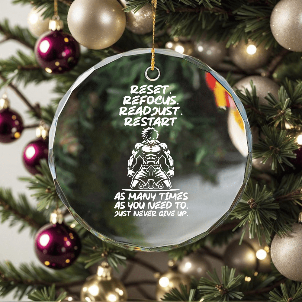 Reset Refocus Readjust, Gym Workout Fitness Motivation Ornament, Home ...