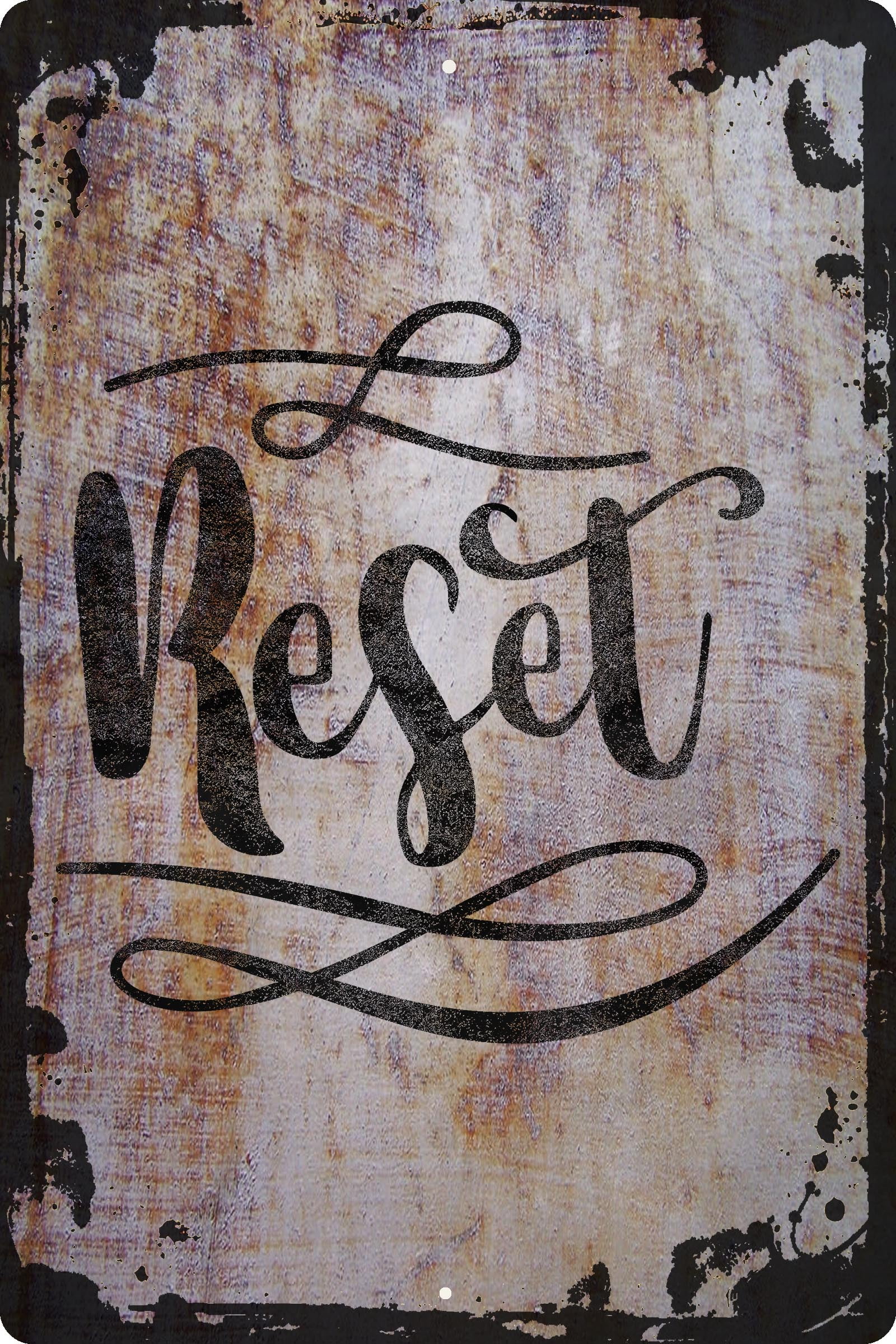 Reset Self Care Healing Relaxation Rest Recuperate Beige Wall Art Decor ...